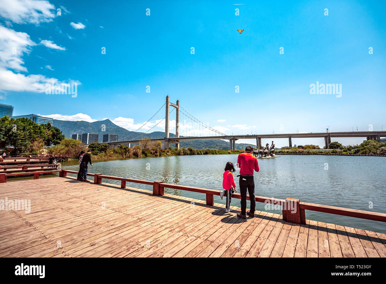 Architectures and street view of Fuzhou financial district Stock Photo ...