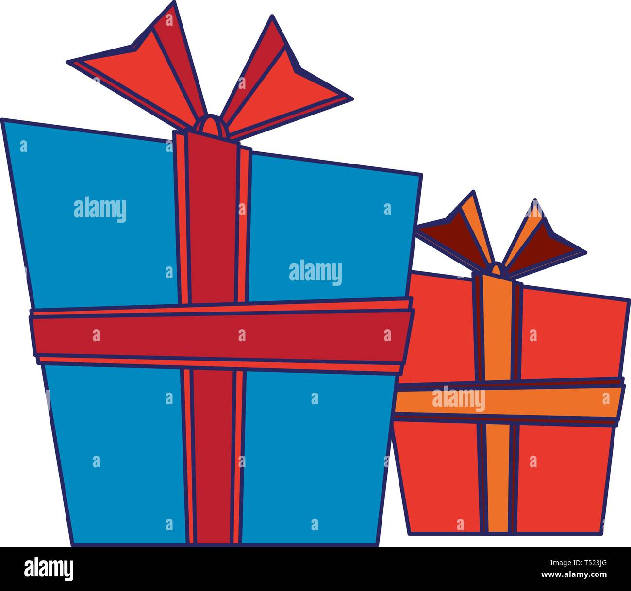 Gift boxes cartoon isolated Stock Vector Image & Art - Alamy