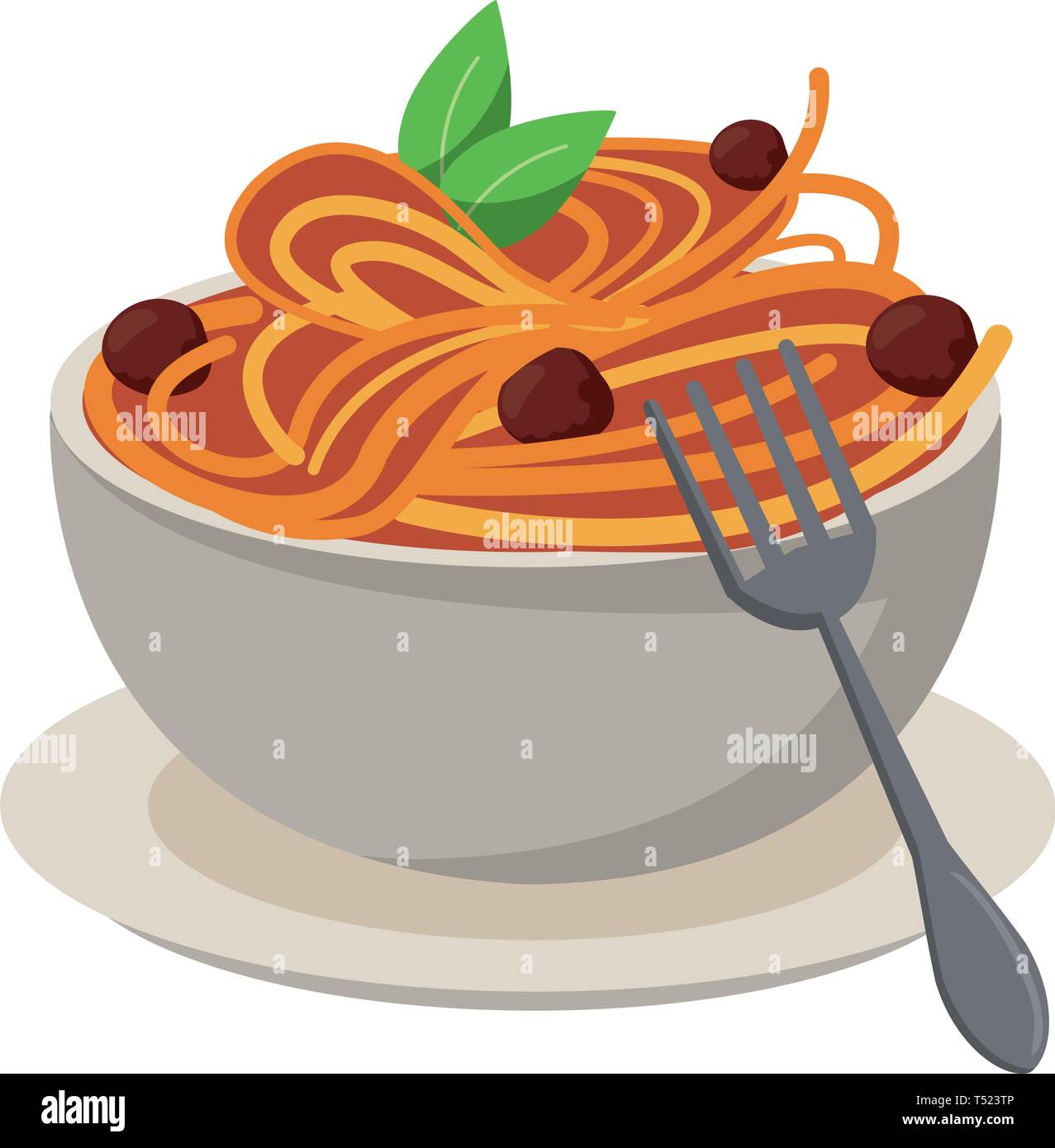 Spaghetti italian food Stock Vector Image & Art - Alamy