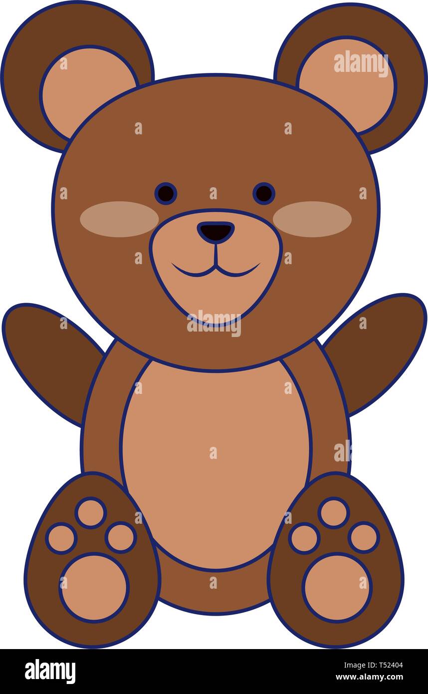 Bear cute animal blue lines Stock Vector Image & Art - Alamy