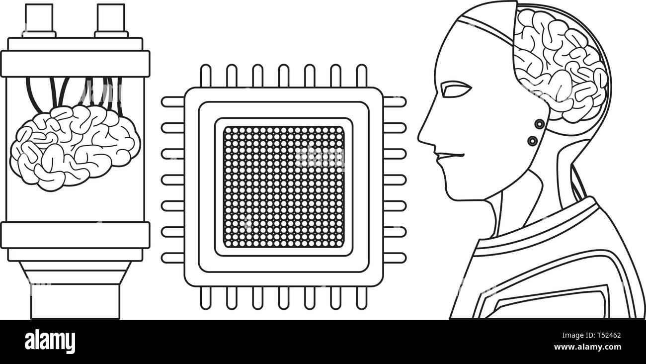 brain into a battery black and white Stock Vector Image & Art - Alamy
