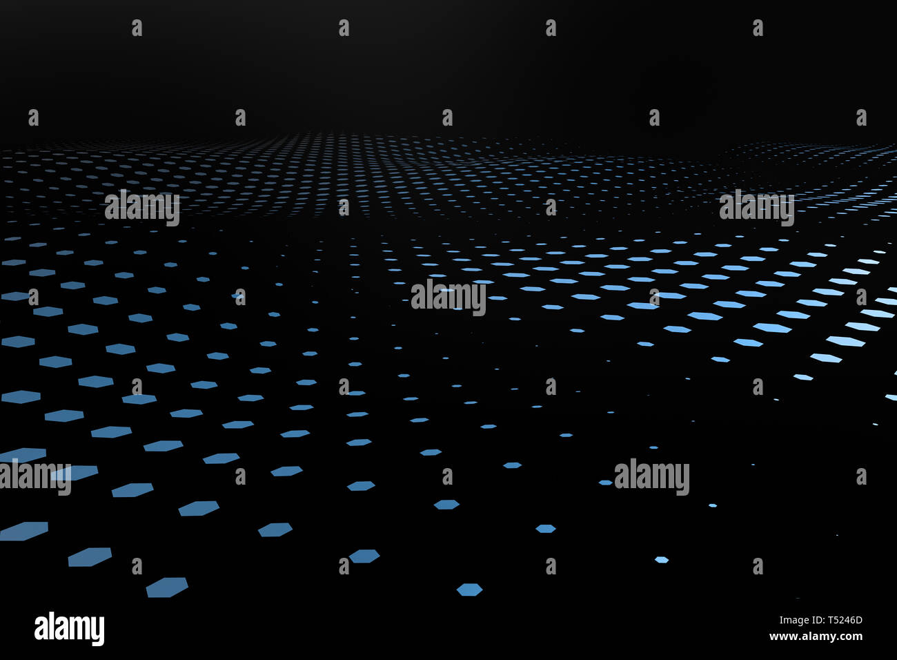 3d rendering, flow dot with gradient background, computer digital ...