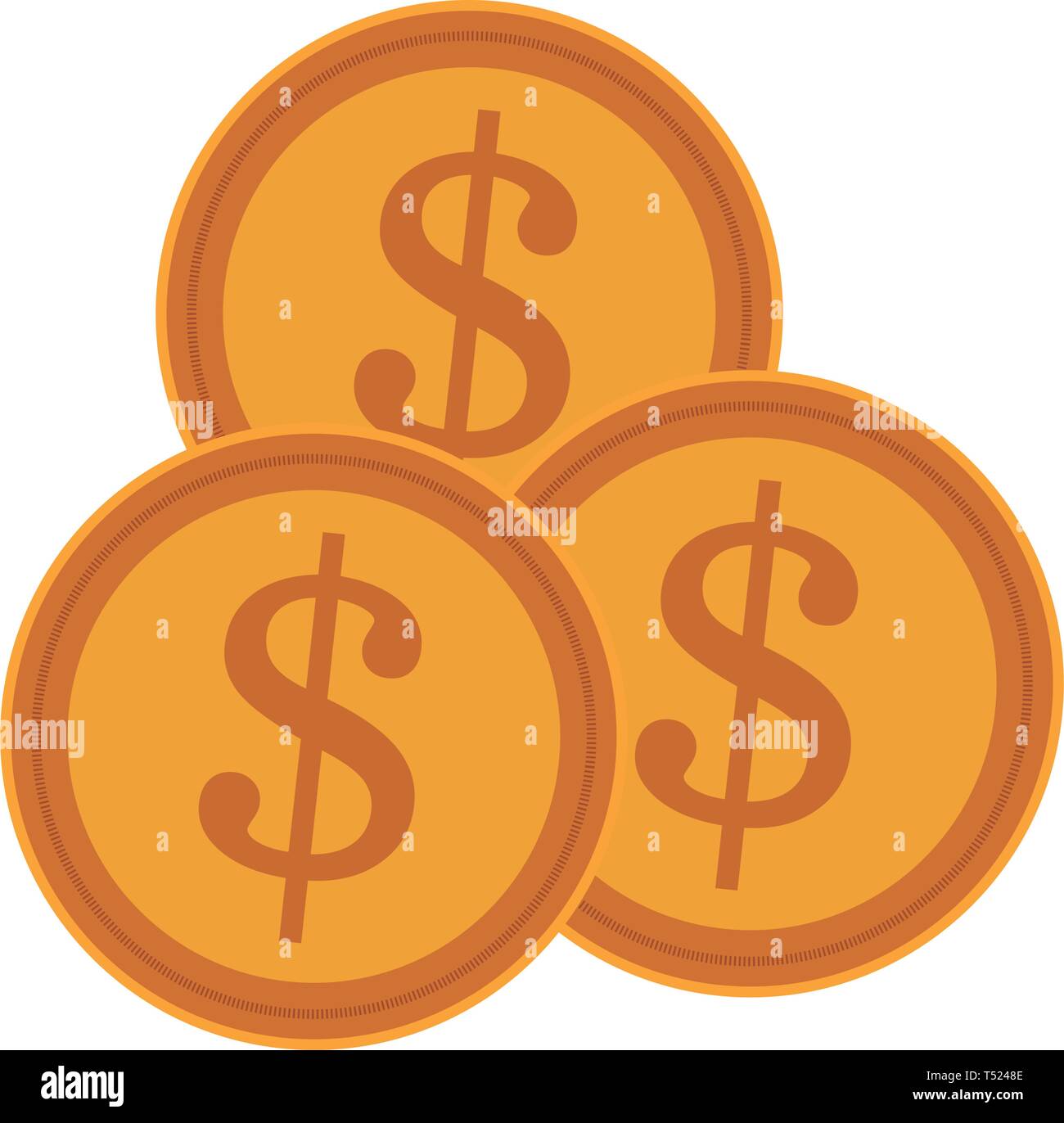 Money coins isolated cartoon Stock Vector Image & Art - Alamy