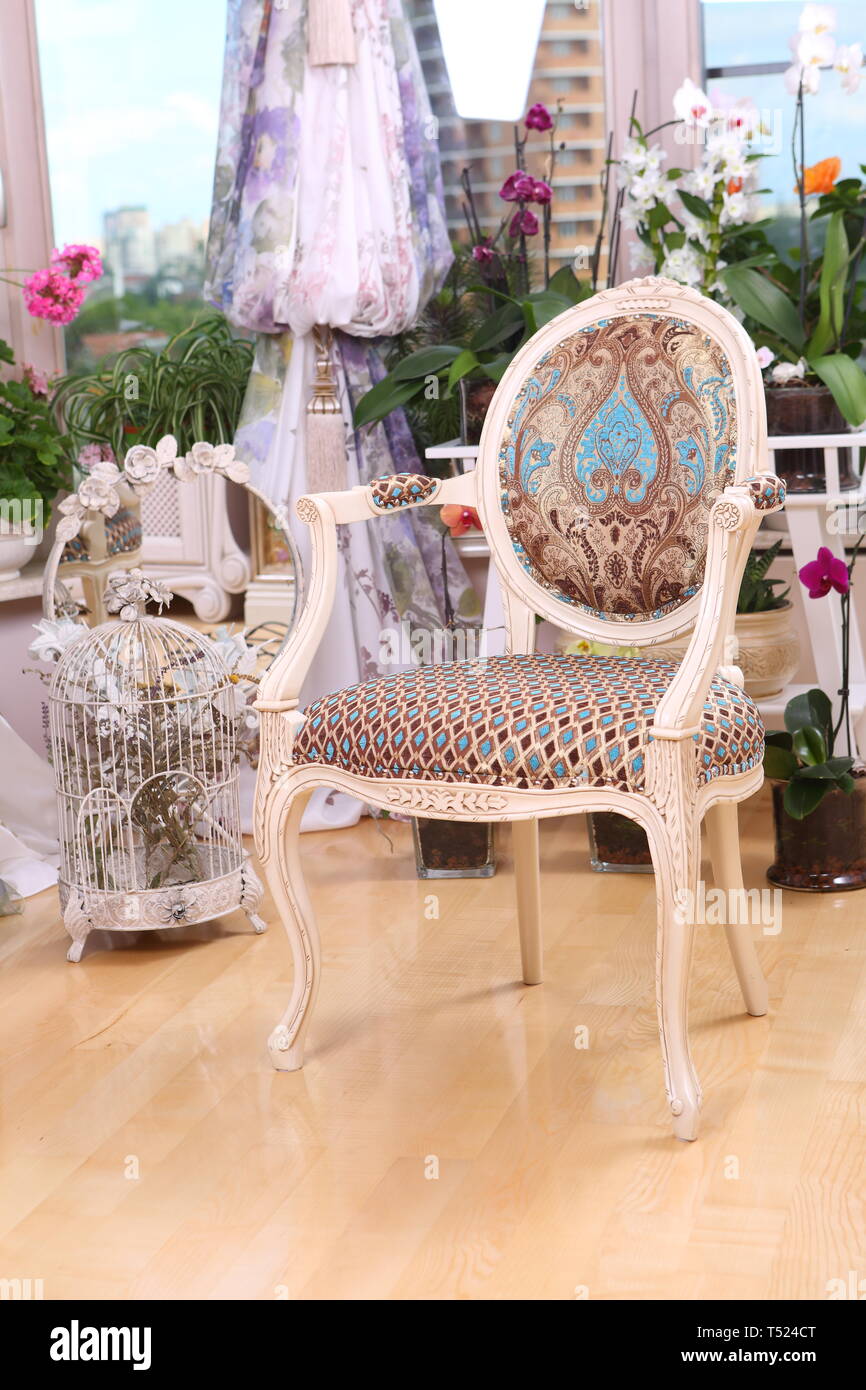 Beautiful chair in the living room Stock Photo - Alamy
