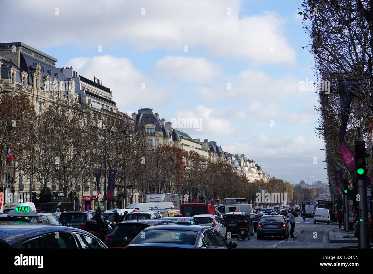 The champs elysees in Paris Stock Photo - Alamy