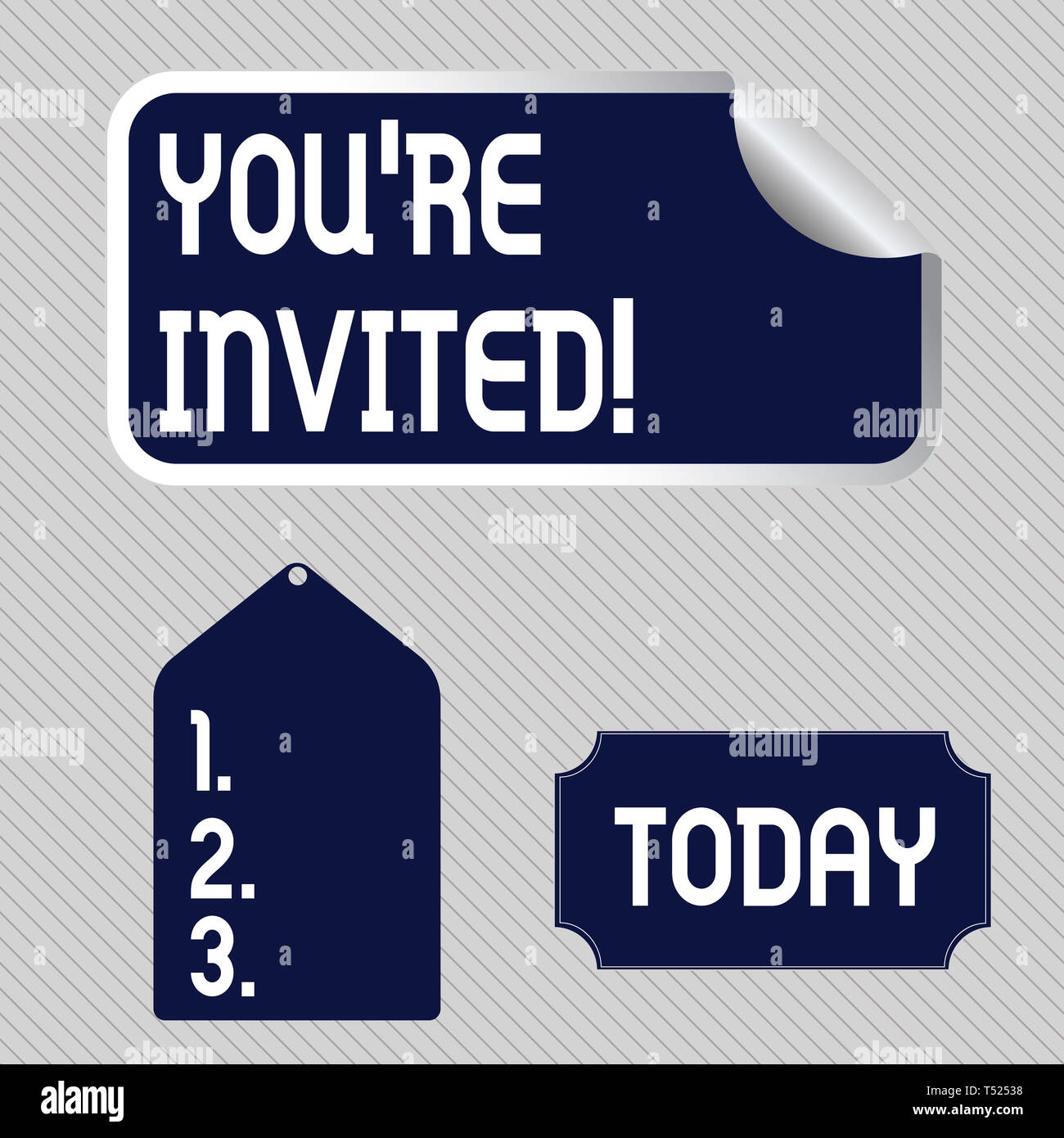 Text sign showing You Re Invited. Business photo showcasing make a ...