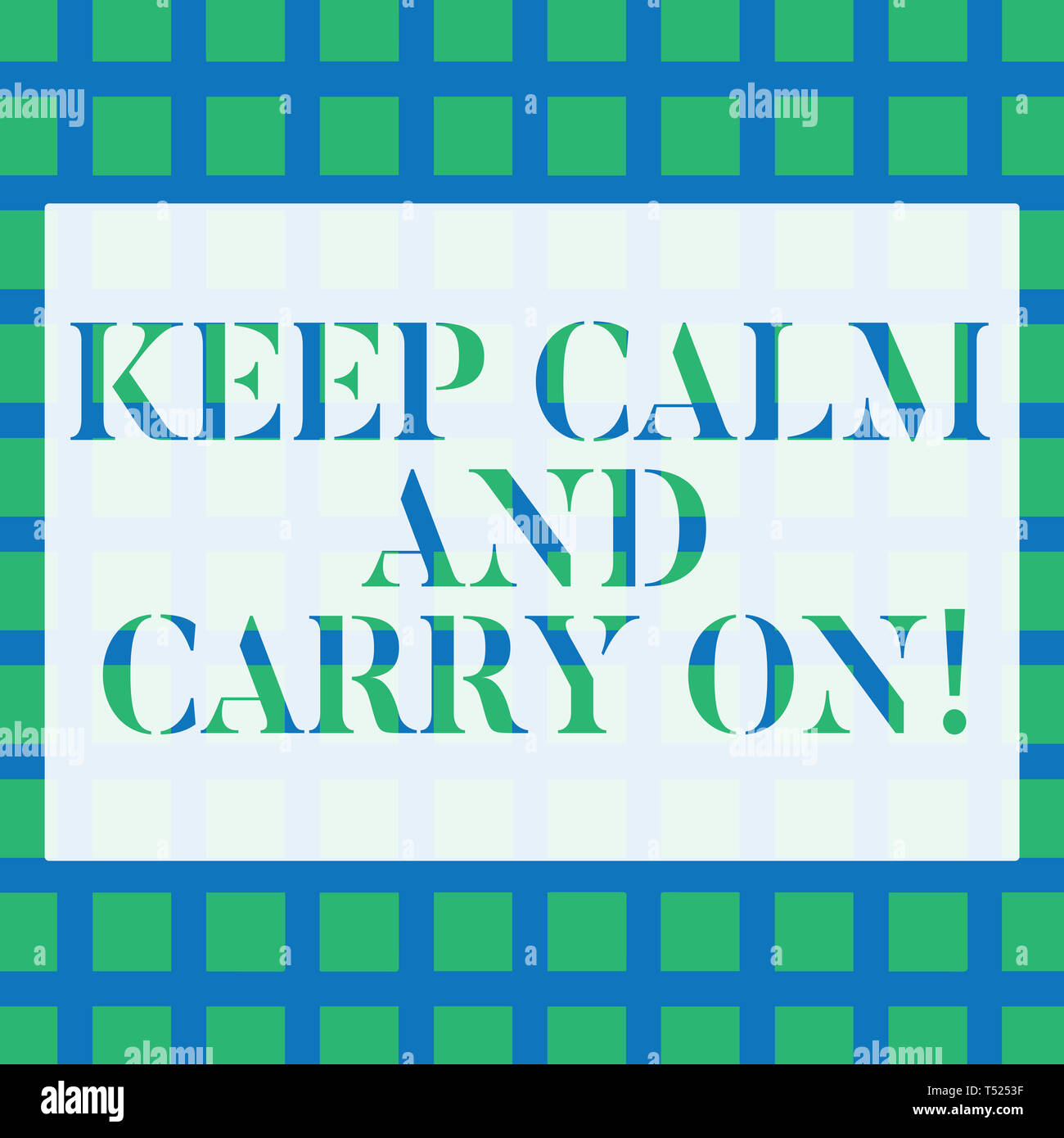 Conceptual hand writing showing Keep Calm And Carry On. Concept meaning ...