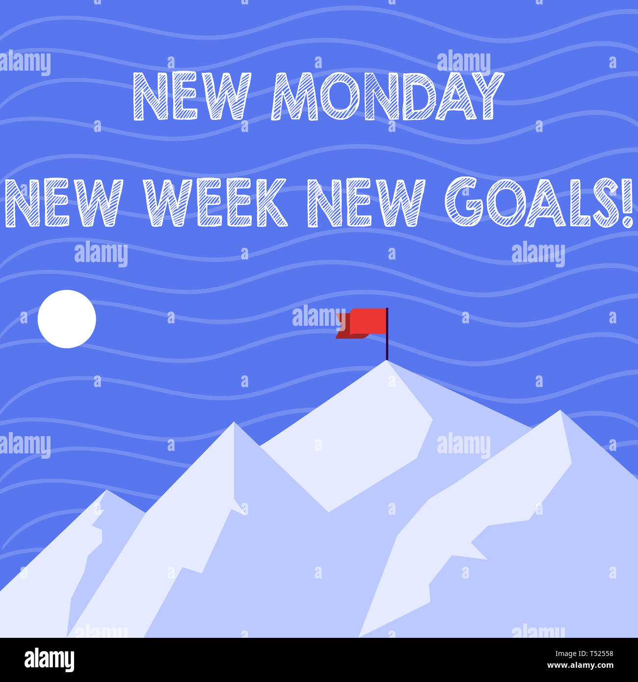 Text sign showing New Monday New Week New Goals. Business photo ...