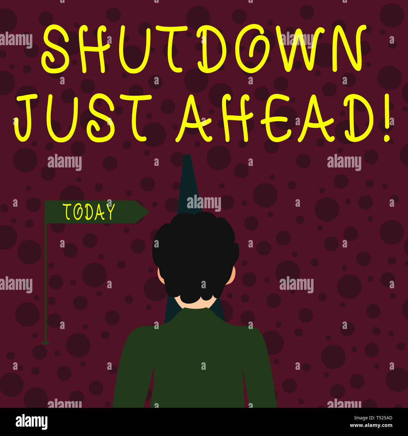 Conceptual hand writing showing Shutdown Just Ahead. Concept meaning ... Conceptual hand writing showing Shutdown Just Ahead. Concept meaning ...