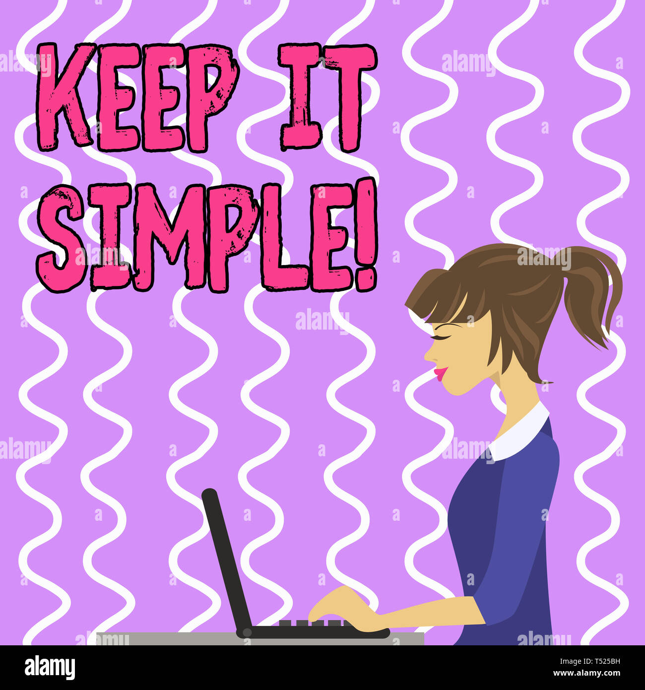 Conceptual hand writing showing Keep It Simple. Concept meaning ask ...