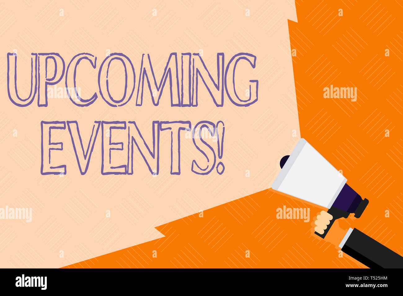 Conceptual hand writing showing Upcoming Events. Concept meaning thing ...