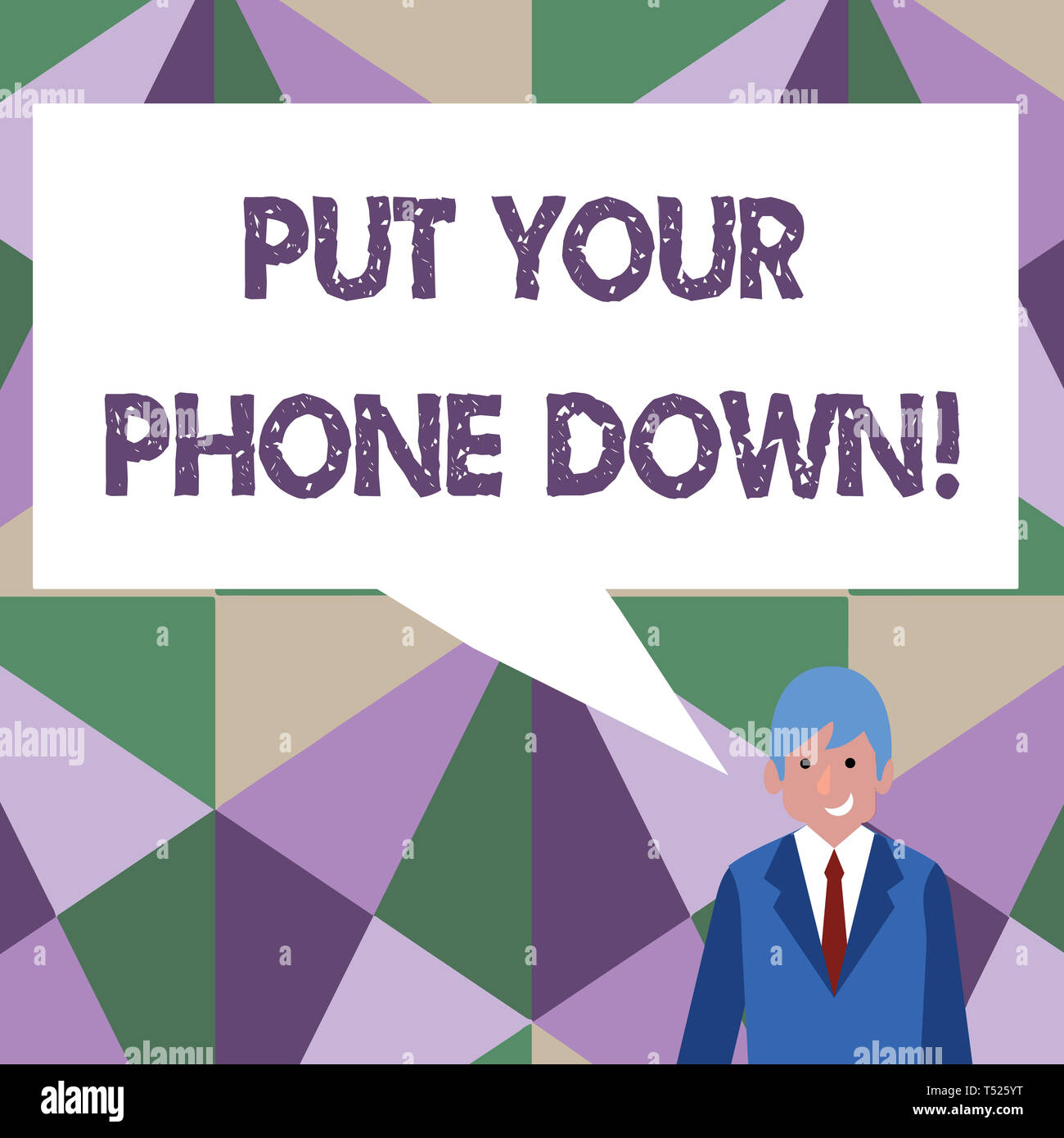 Writing note showing Put Your Phone Down. Business concept for end ...