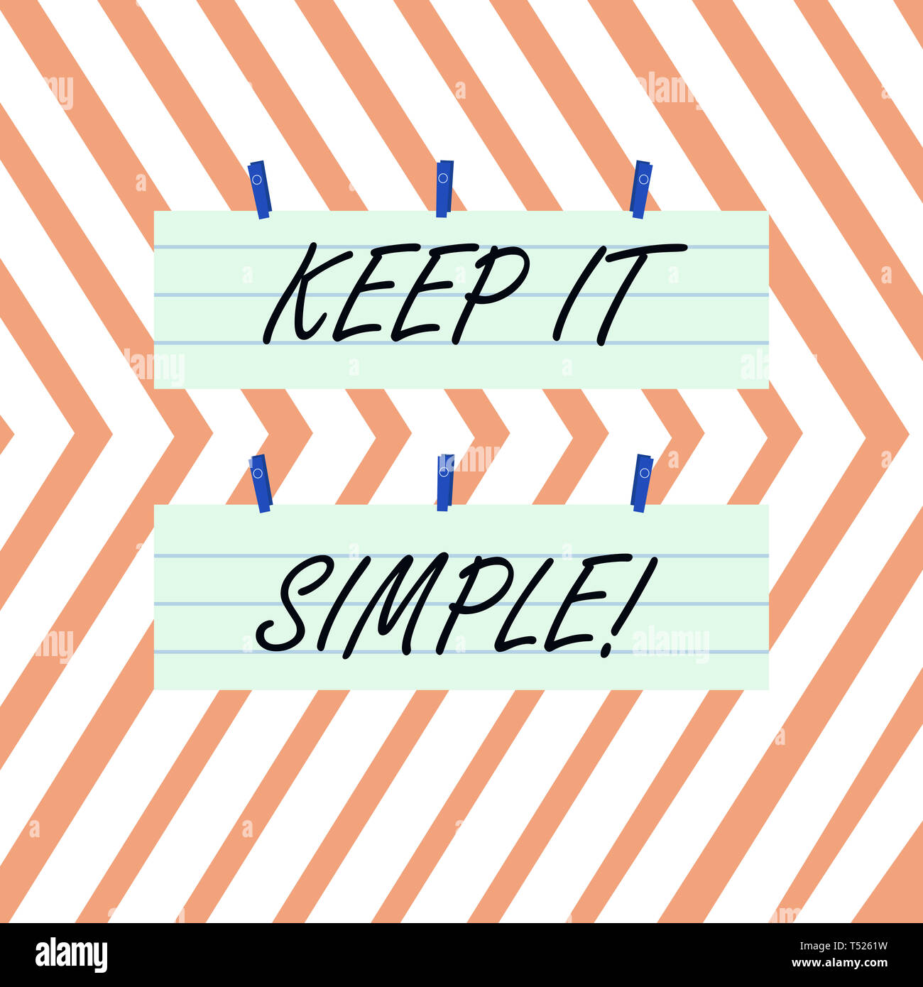 Writing note showing Keep It Simple. Business concept for ask something ...