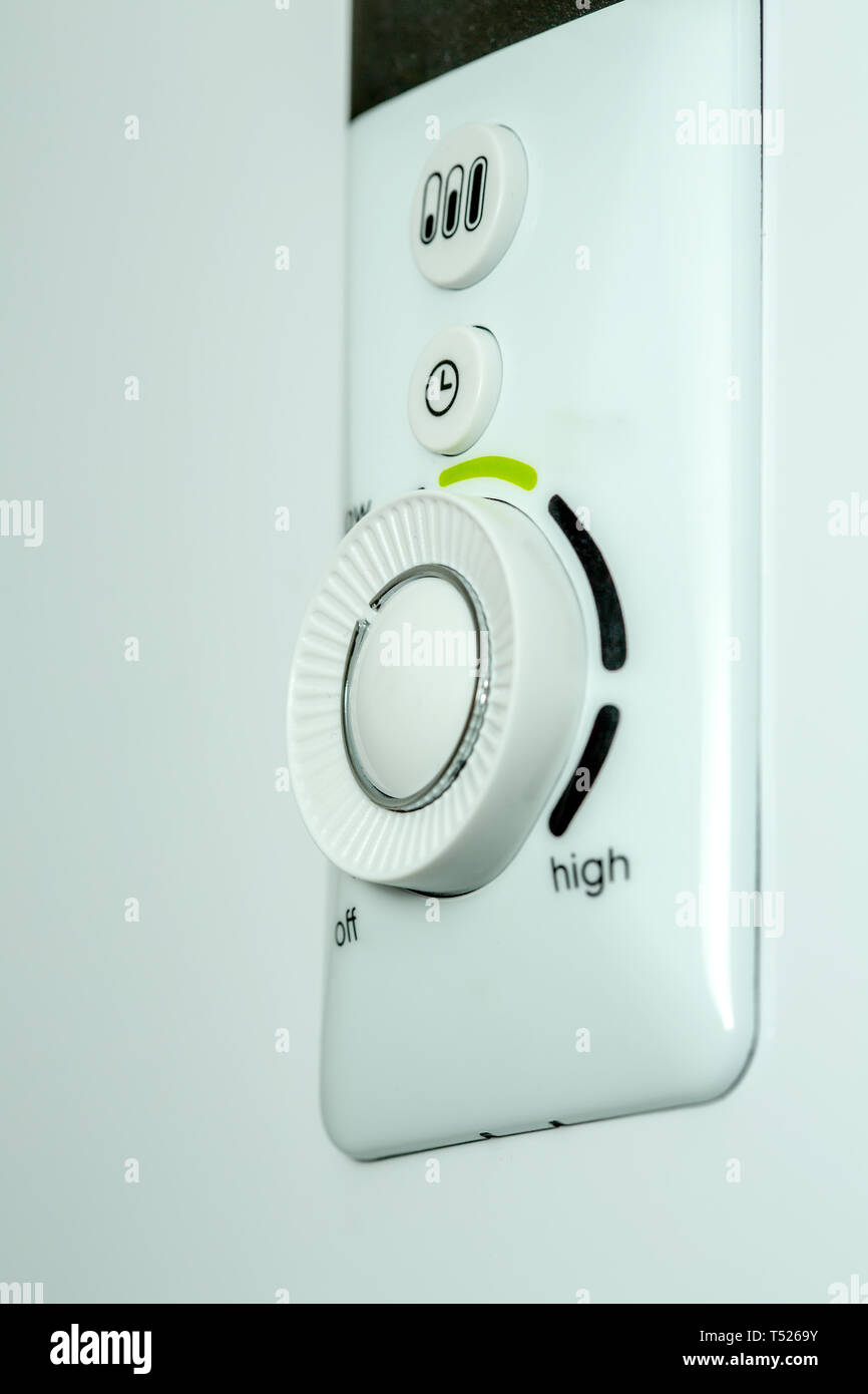 Closeup view of the water heater thermostat Stock Photo - Alamy