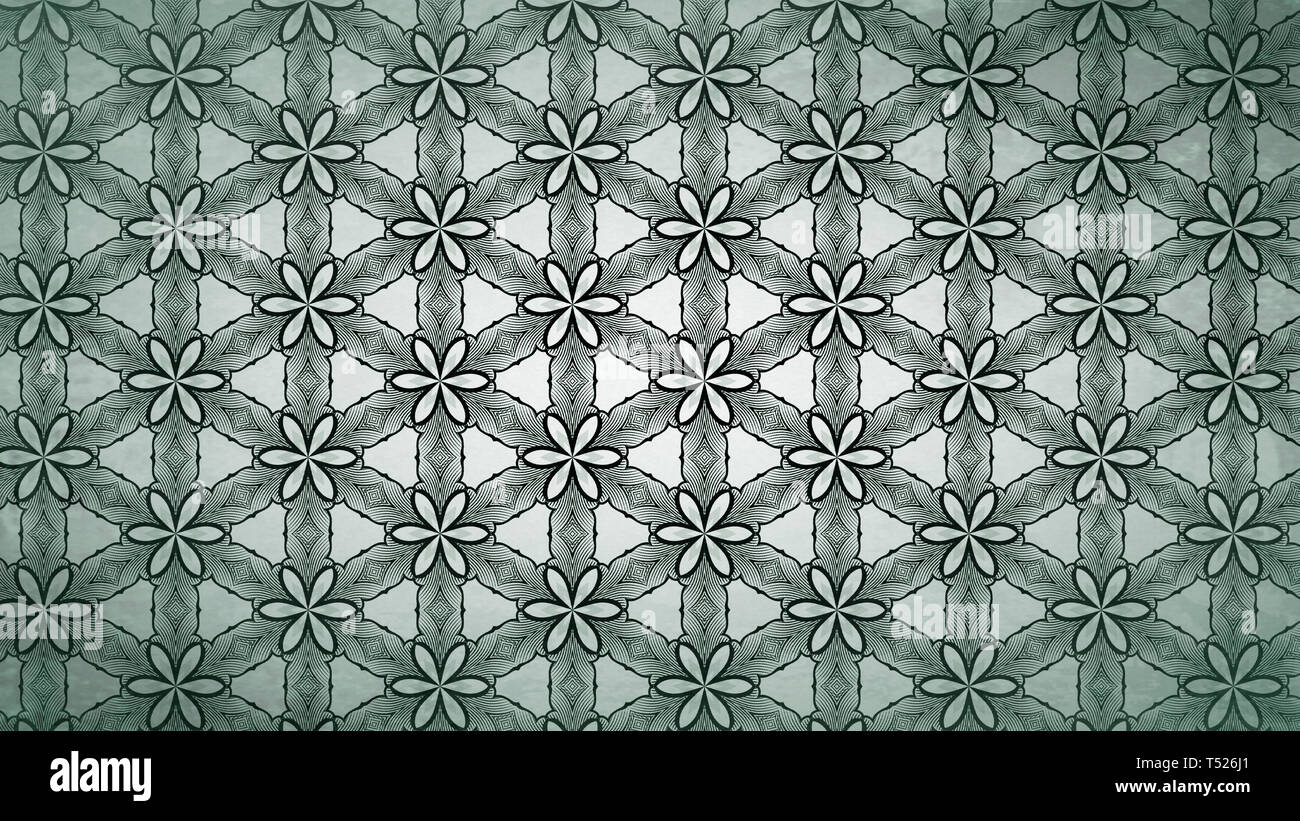 Dark Green Vintage Floral Pattern Background Stock Photo - Alamy
