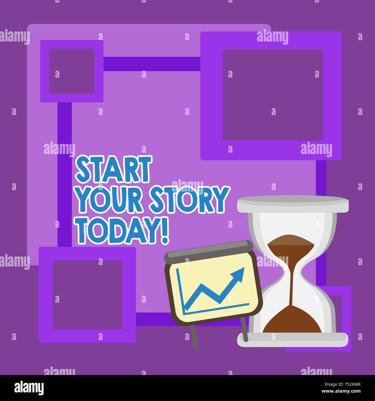 Handwriting text Start Your Story Today. Conceptual photo work hard on ...