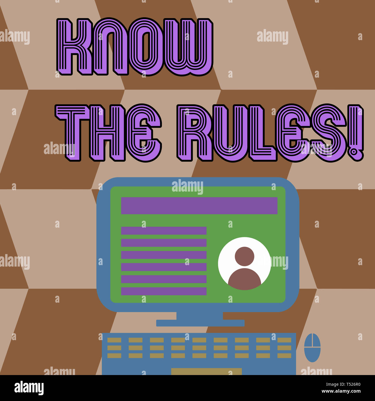 Writing note showing Know The Rules. Business concept for set explicit ...