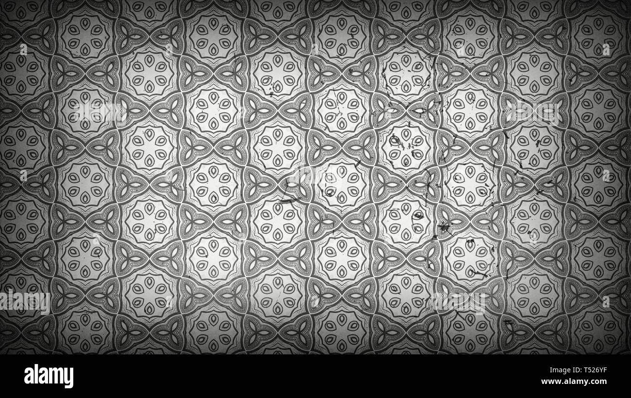 Dark Gray Decorative Floral Pattern Wallpaper Stock Photo - Alamy