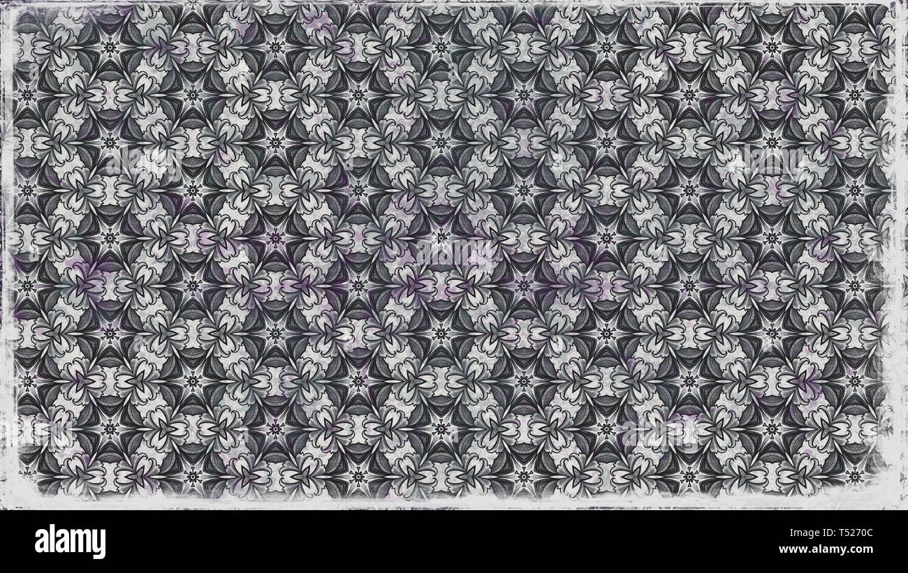 Decorative Floral Wallpaper Pattern Design Stock Photo - Alamy