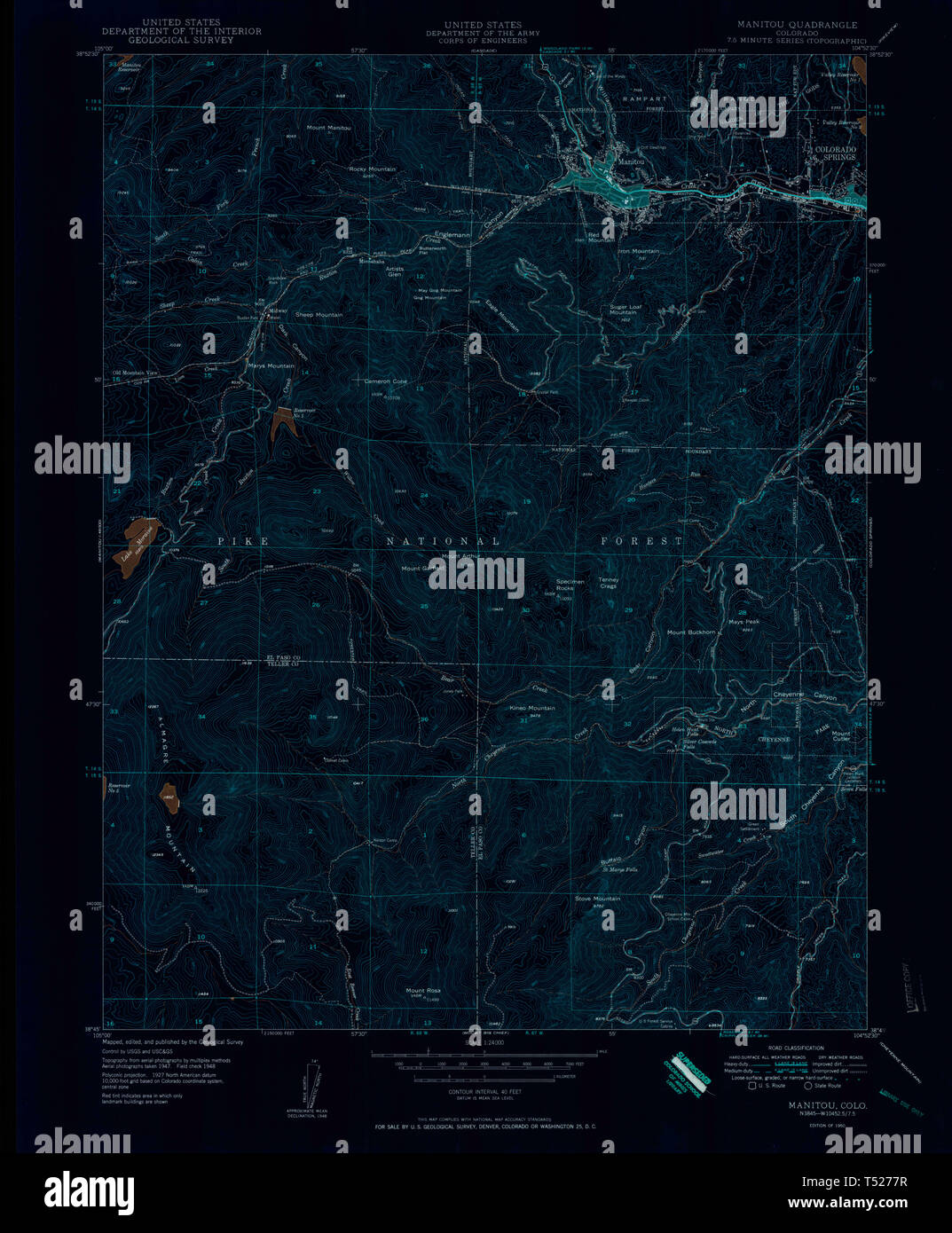 Manitou map hi-res stock photography and images - Alamy