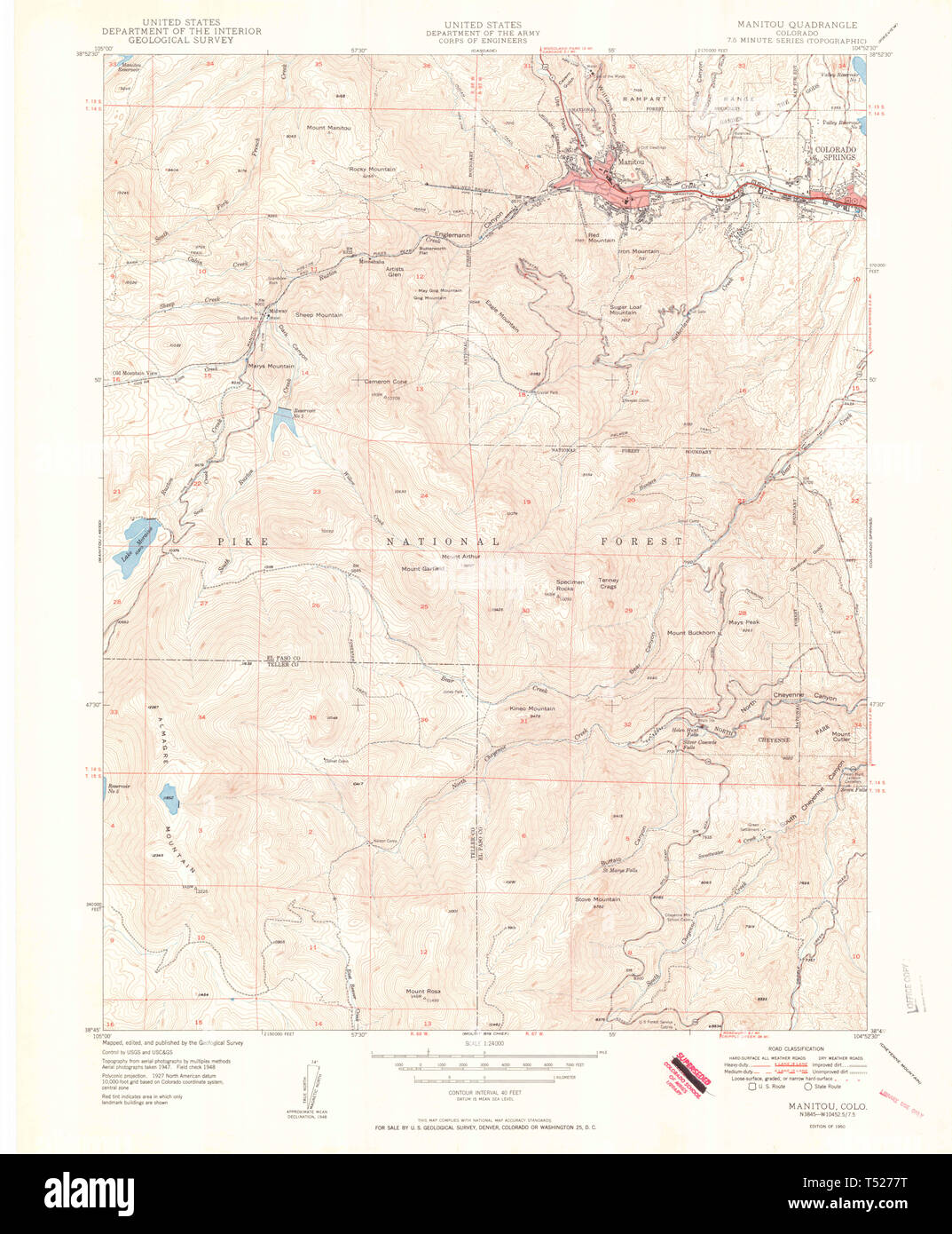 Map of manitou hi-res stock photography and images - Alamy