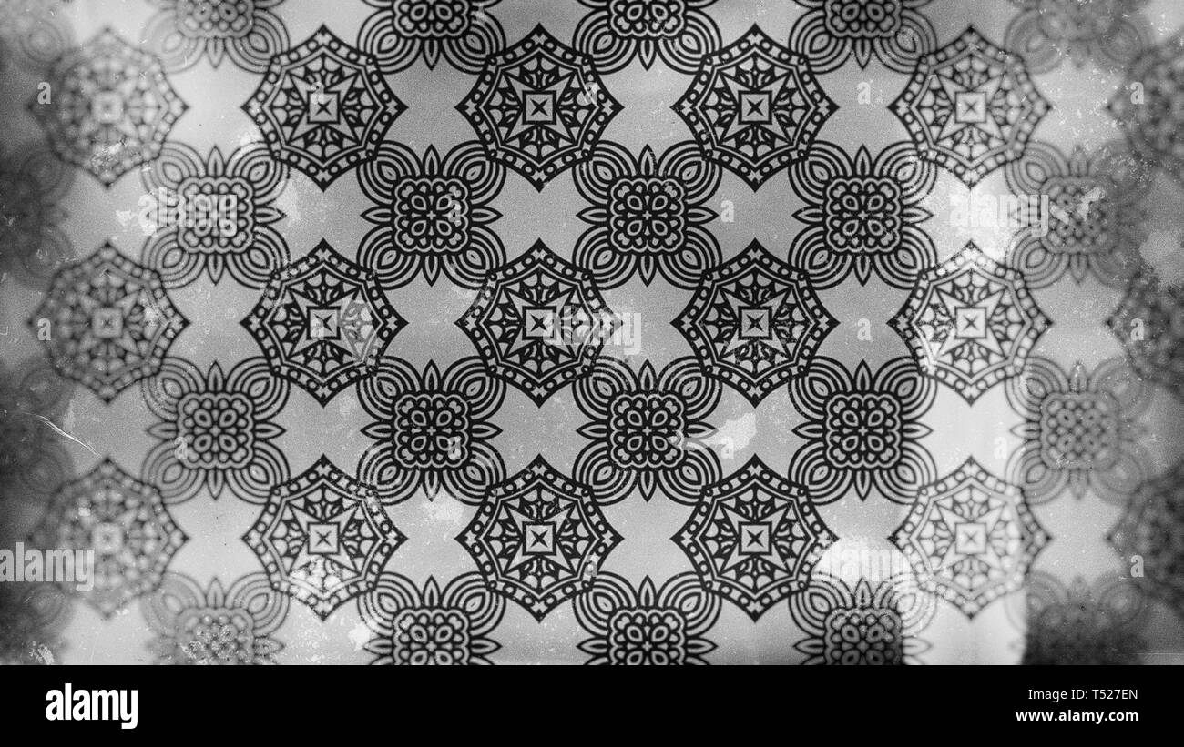 Dark Grey Vintage Ornamental Pattern Wallpaper Template Stock Photo - Alamy