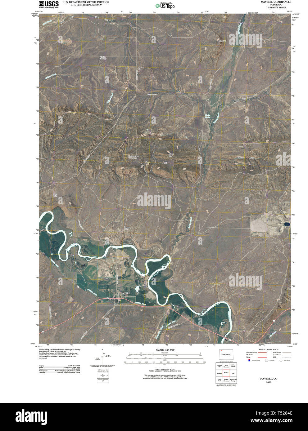 Maybell map hi-res stock photography and images - Alamy