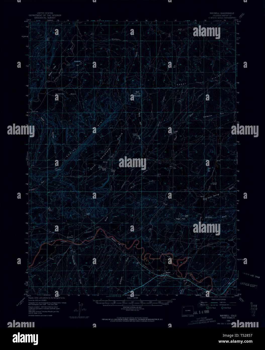 Maybell map hi-res stock photography and images - Alamy