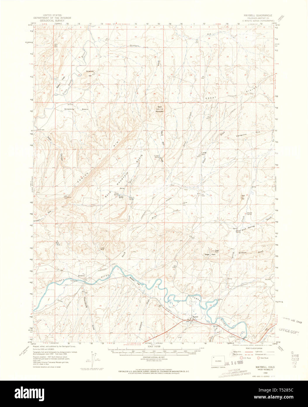 Map of maybell hi-res stock photography and images - Alamy