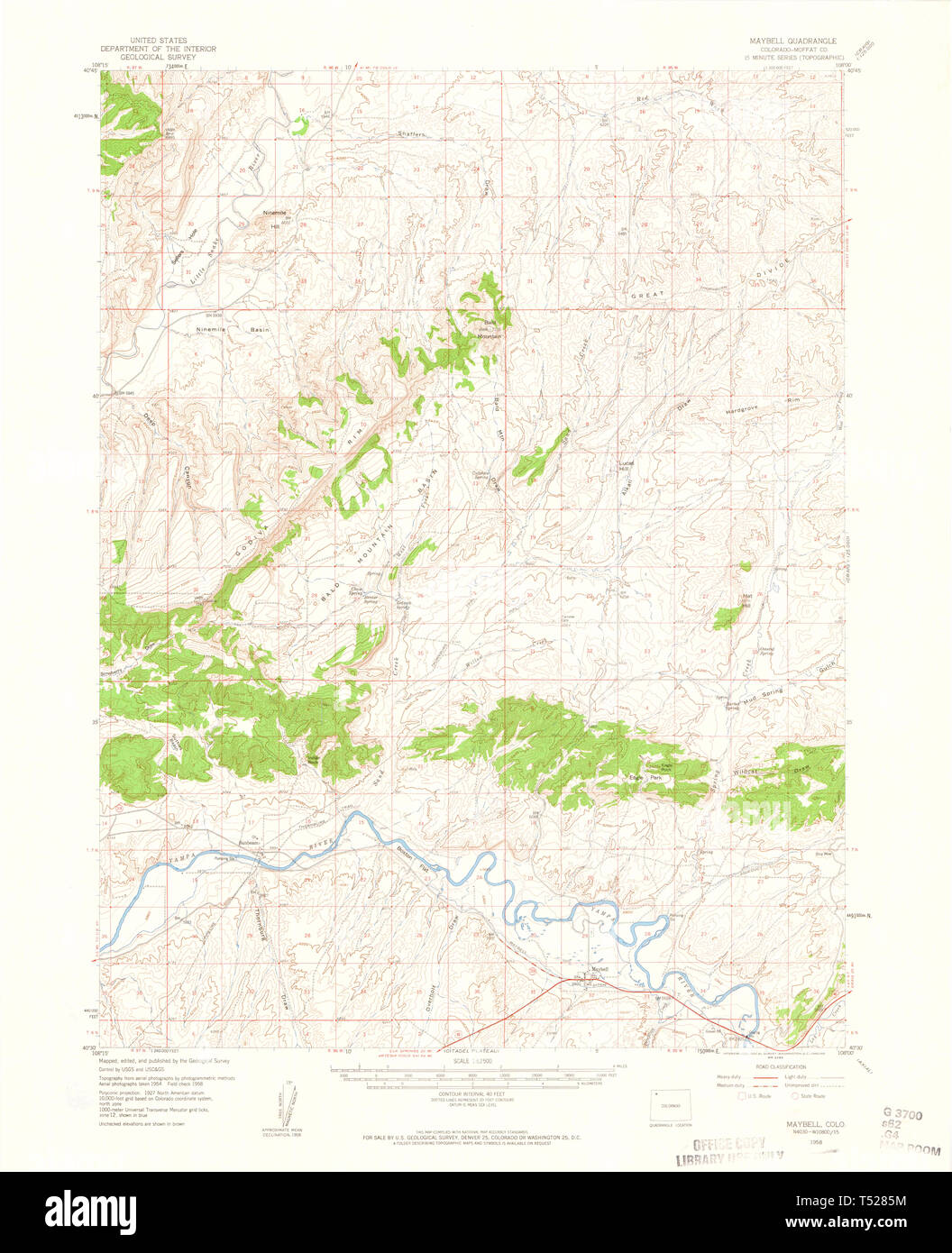 Maybell colorado map hi-res stock photography and images - Alamy