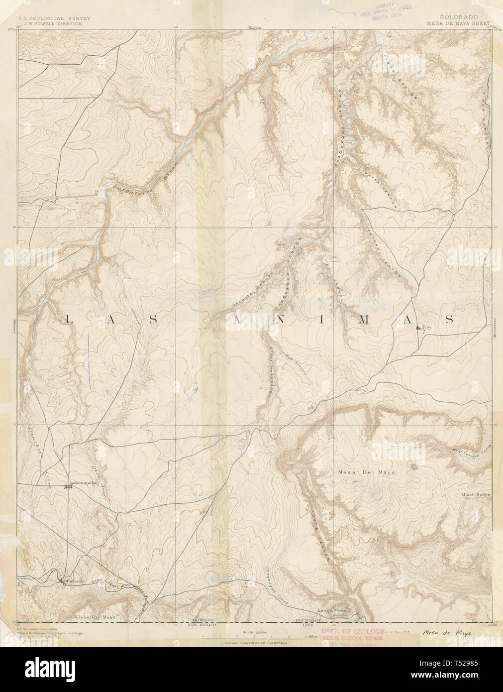 USGS TOPO Map Colorado CO Mesa de Maya 402460 1893 125000 Restoration ...
