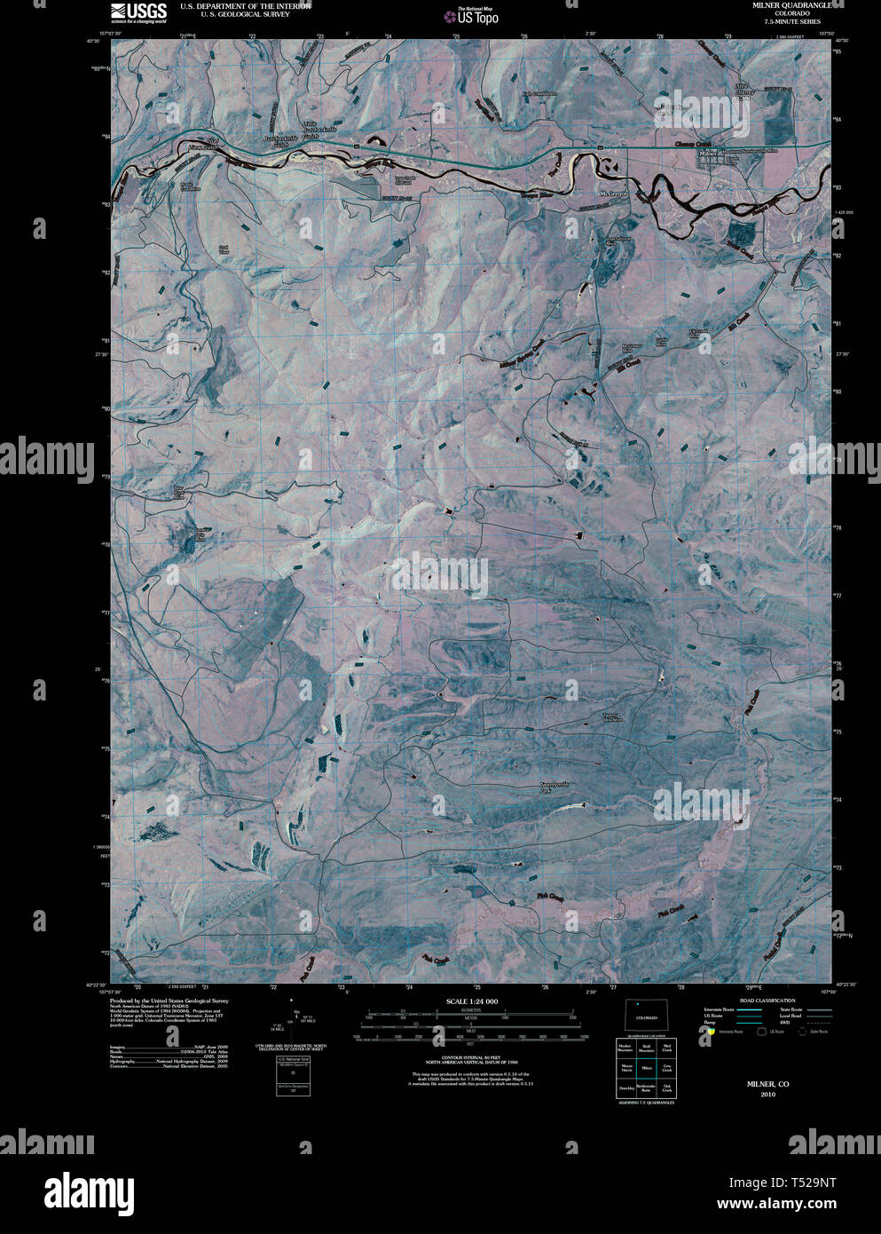 Milner colorado map hi-res stock photography and images - Alamy