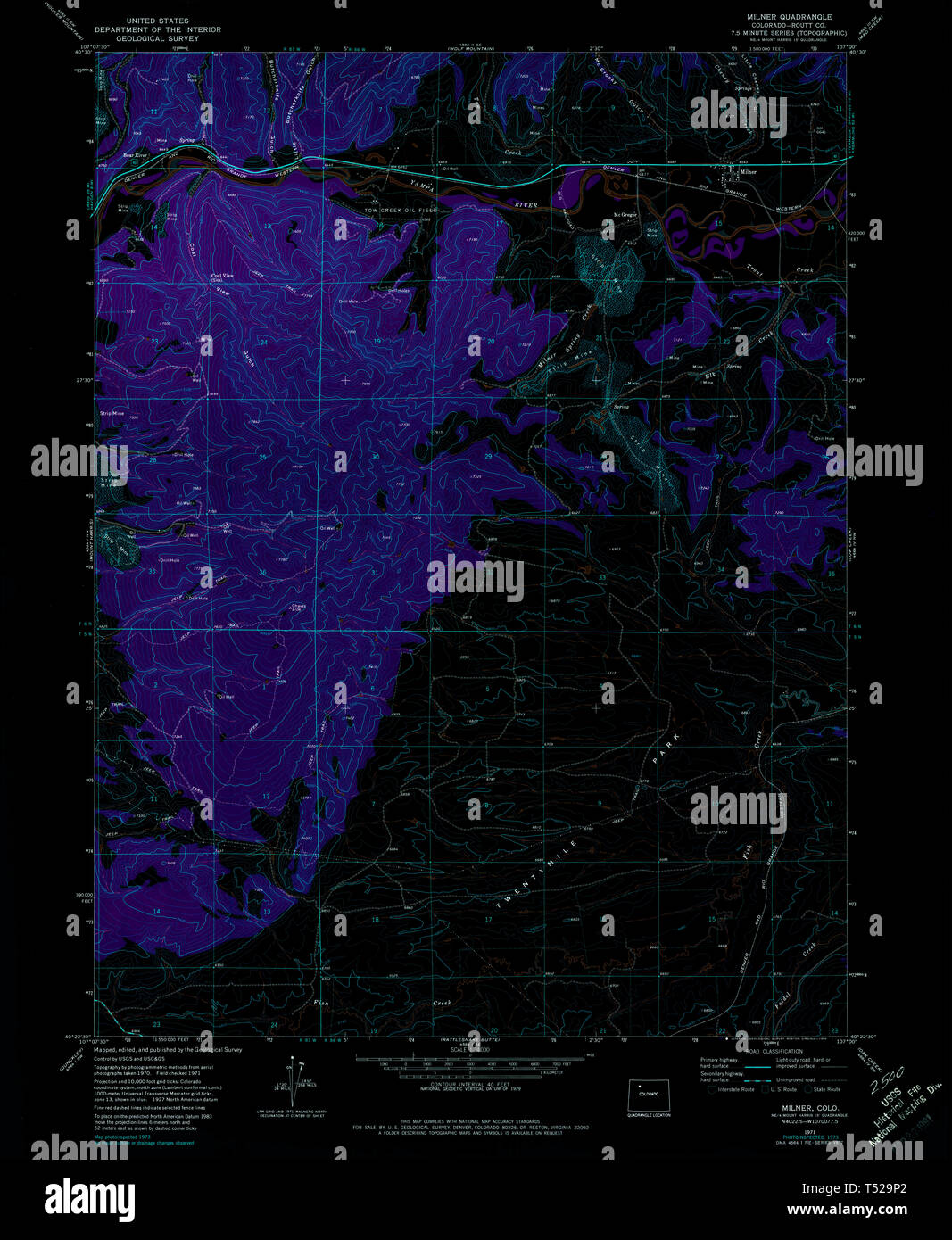 Milner colorado map hi-res stock photography and images - Alamy