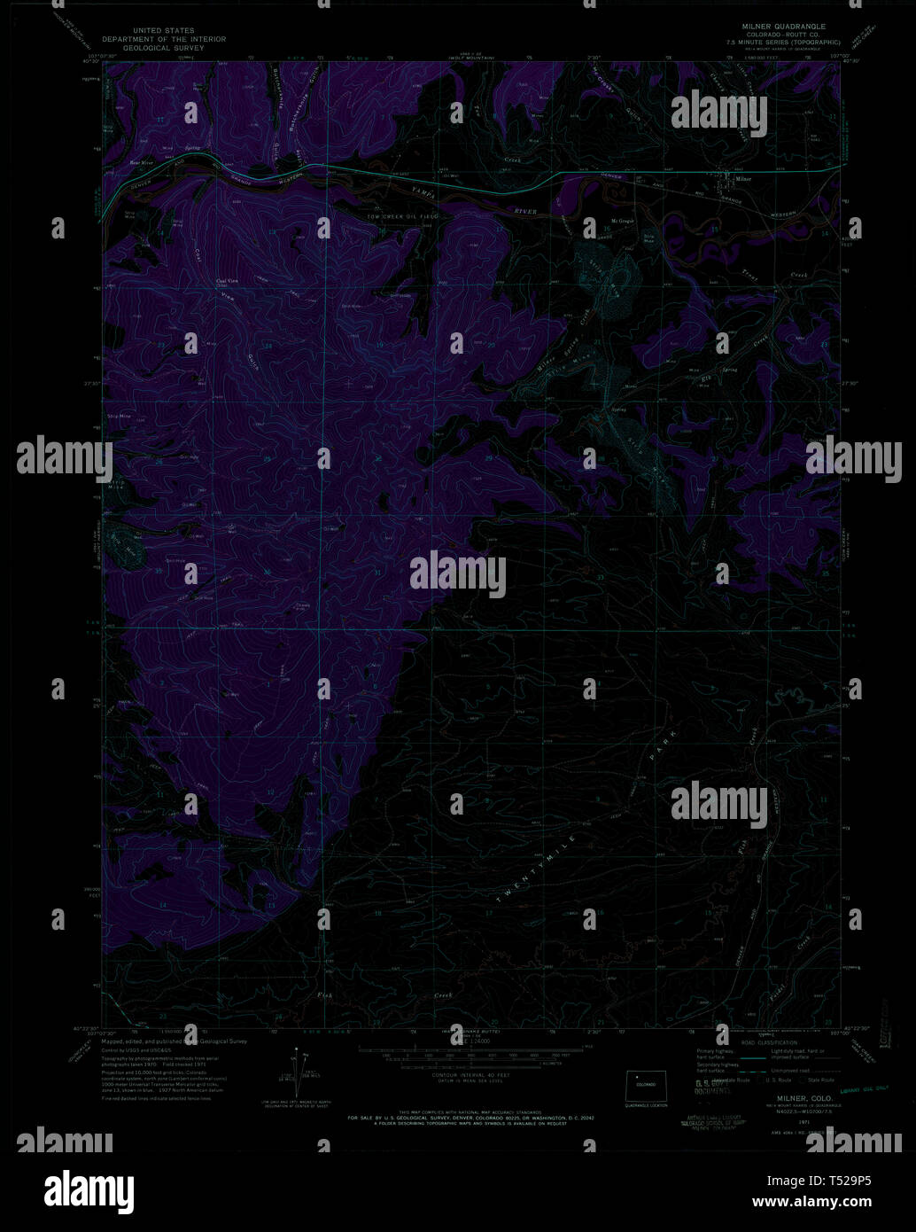 Milner colorado map hi-res stock photography and images - Alamy