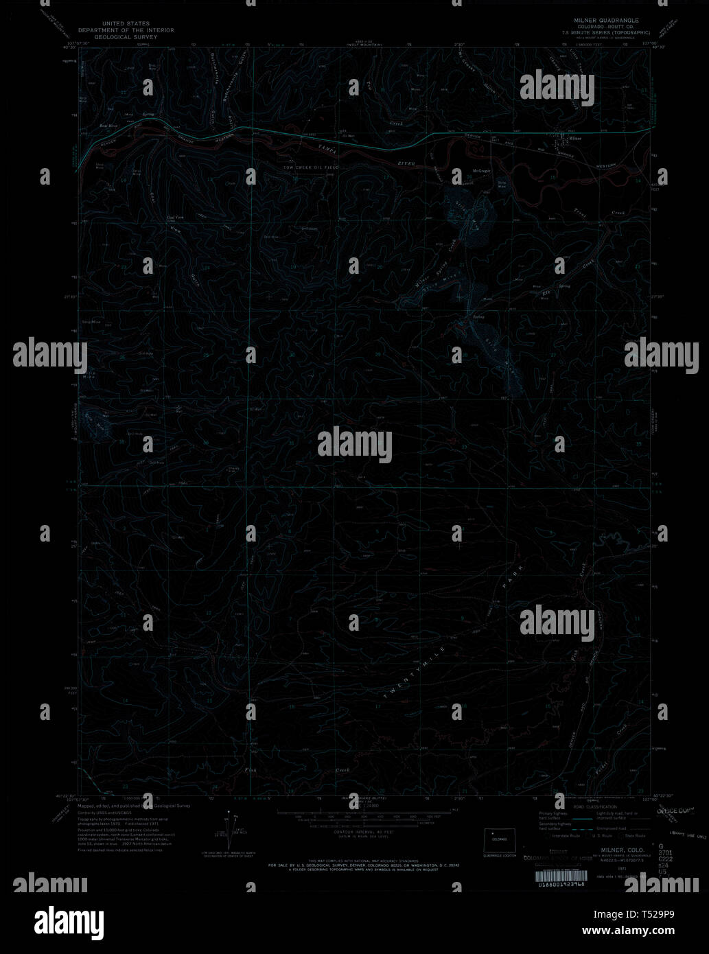 Milner colorado map hi-res stock photography and images - Alamy