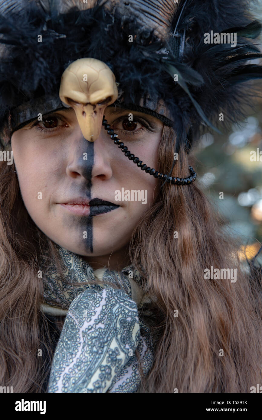 Black sheep dancer in cultural festival for Trailing of the Sheep in ...