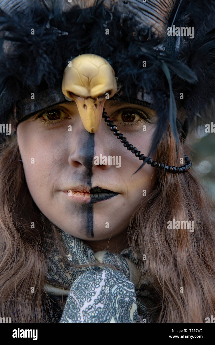 Black sheep dancer in cultural festival for Trailing of the Sheep in ...