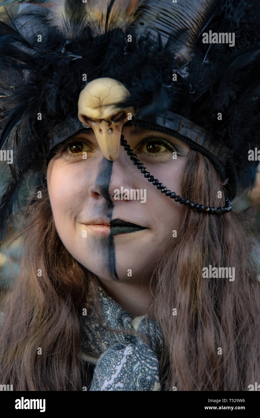 Black sheep dancer in cultural festival for Trailing of the Sheep in ...