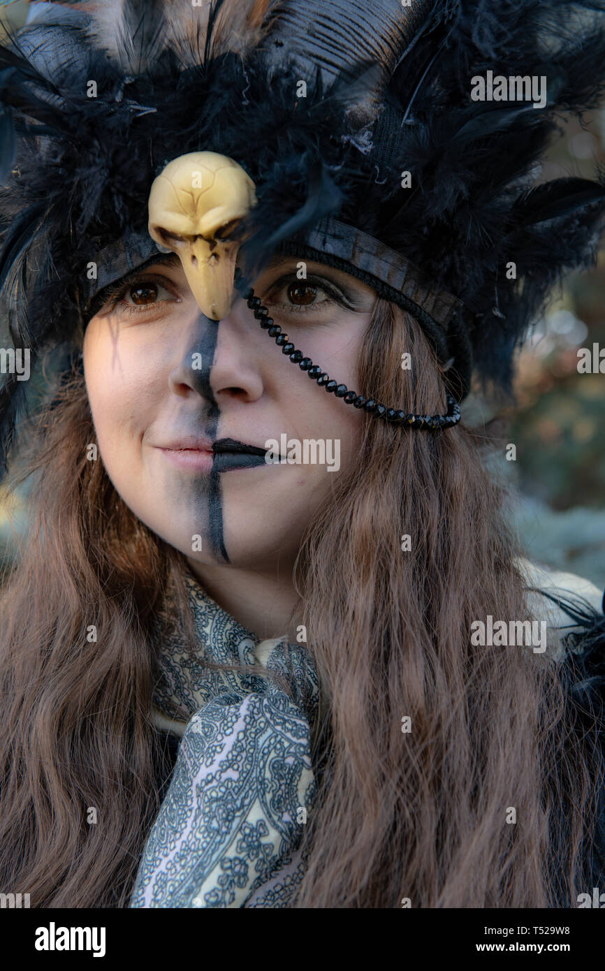 Black sheep dancer in cultural festival for Trailing of the Sheep in ...