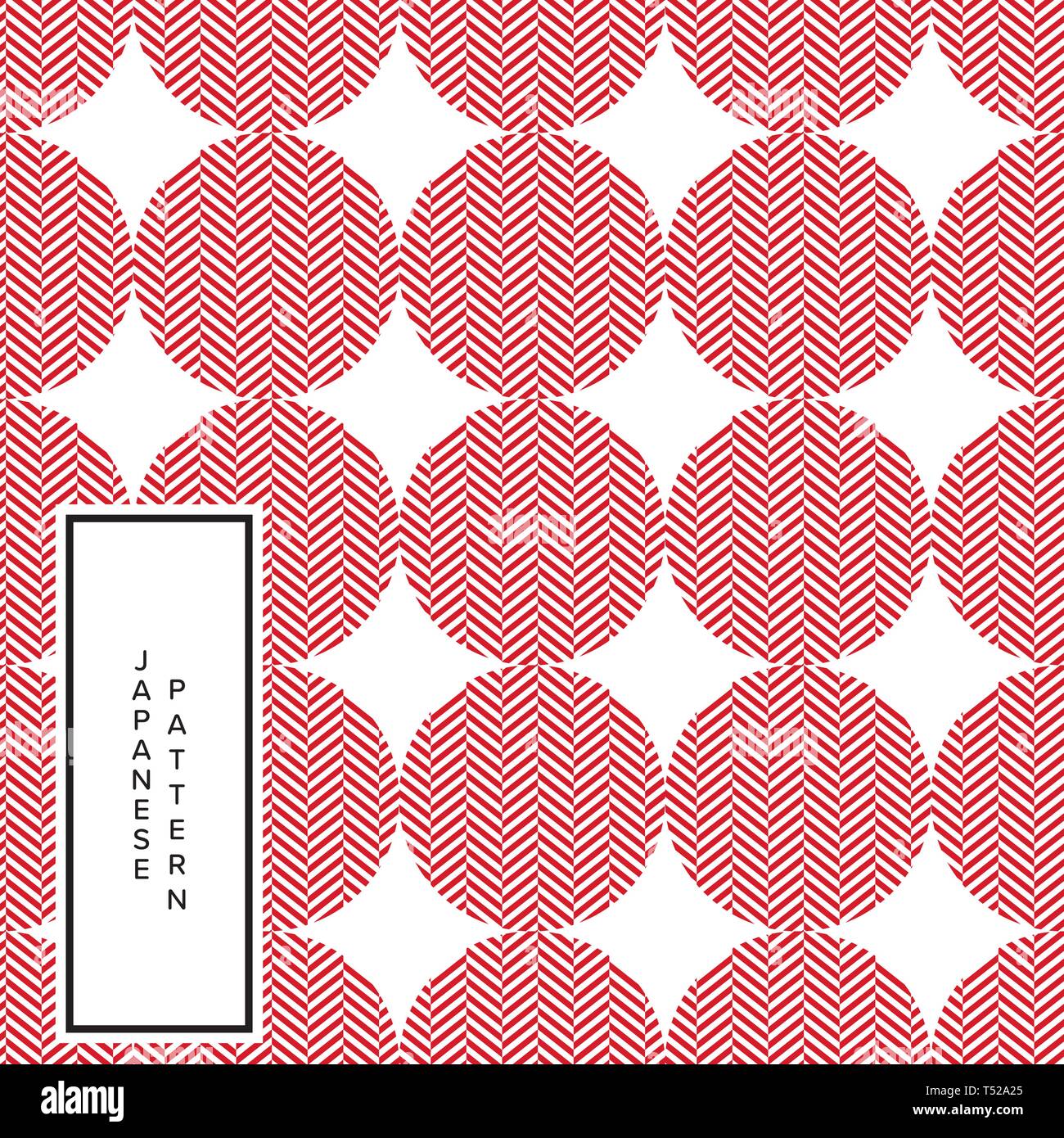 Japanese pattern vector. Red geometric background. Asian wrapping paper ...