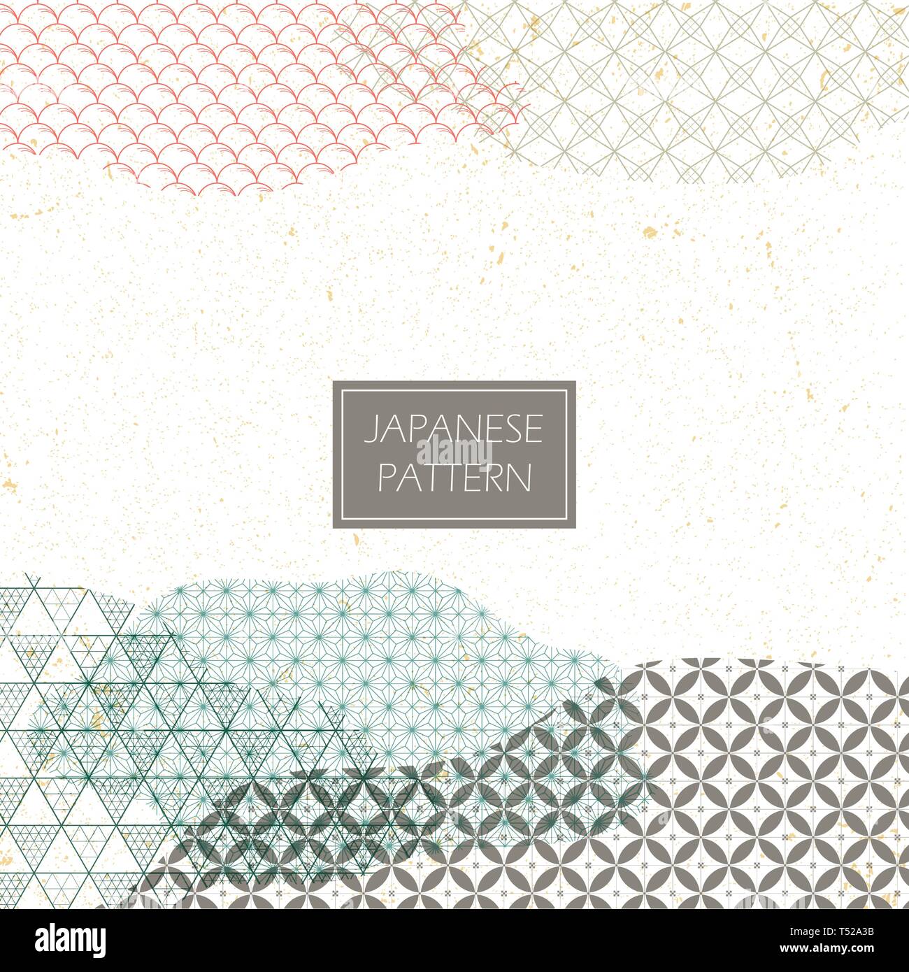 Japanese template vector. Abstract background with geometric decoration ...