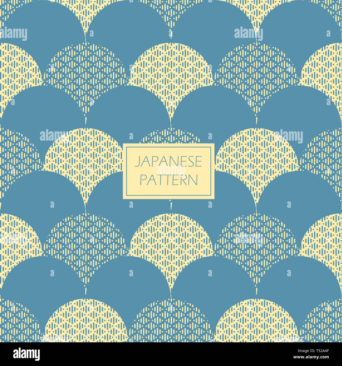 Japanese pattern vector with wave elements. Geometric wrapping paper ...
