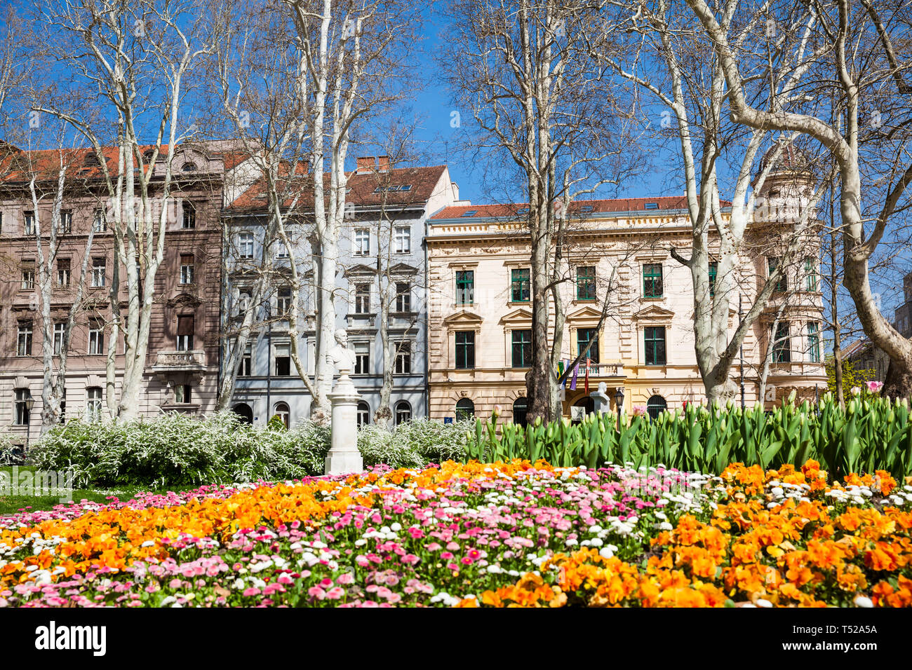ZAGREB, CROATIA - APRIL, 2018: Beginning of spring at the beautiful ...