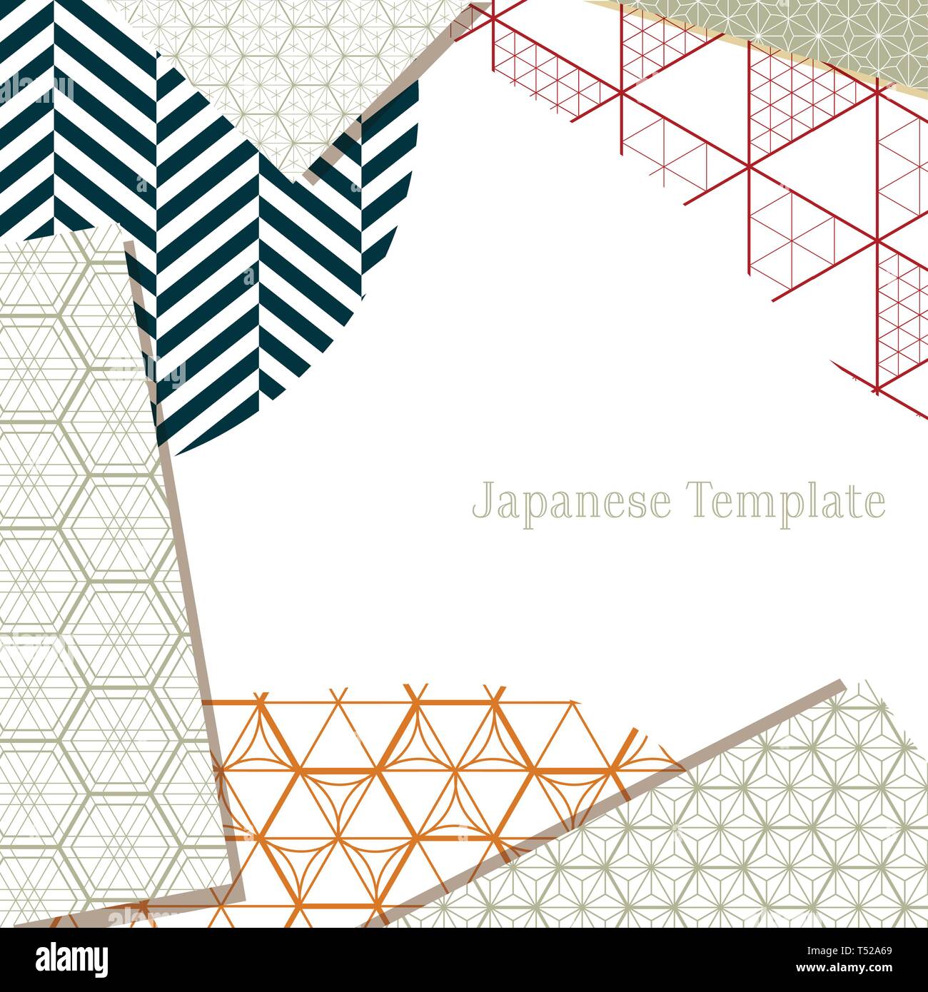 Japanese pattern vector. Geometric background. Line template Stock ...