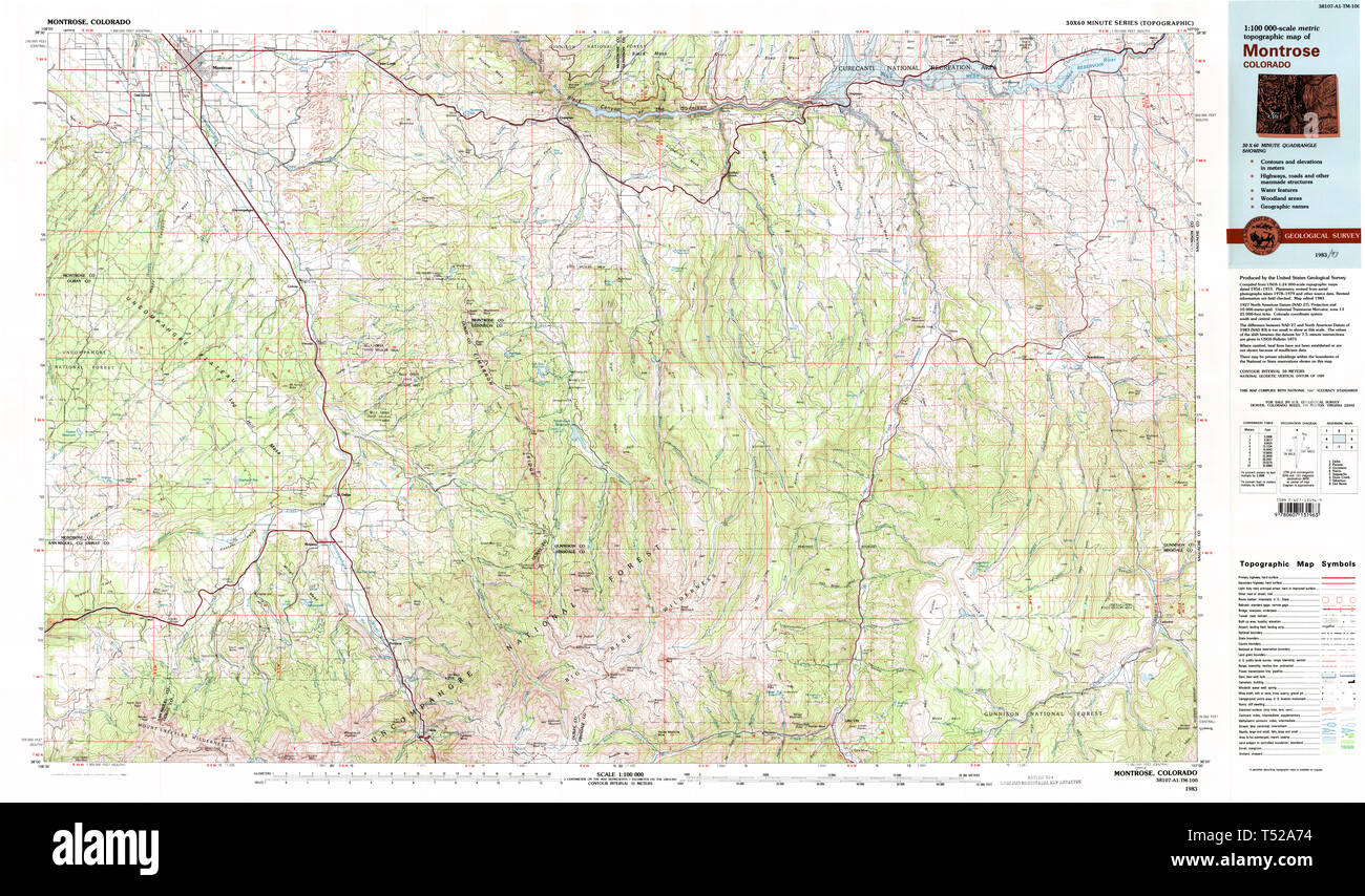 Montrose colorado map hi-res stock photography and images - Alamy