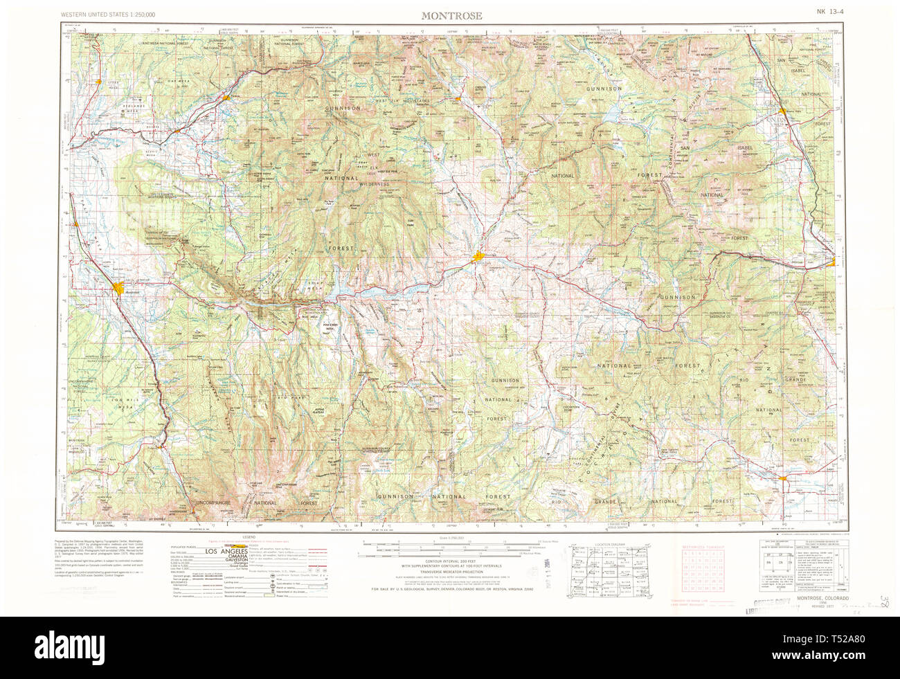 Montrose colorado map hi-res stock photography and images - Alamy