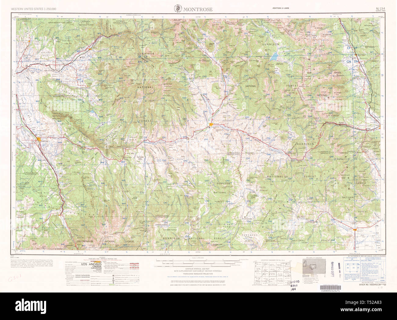 Montrose colorado map hi-res stock photography and images - Alamy