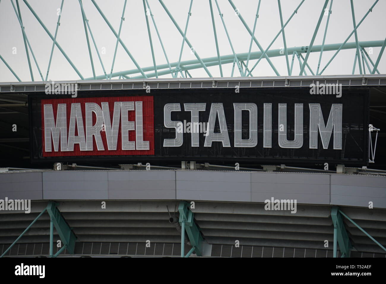 The newly renamed 'Marvel Stadium' in Docklands, Melbourne Stock Photo ...