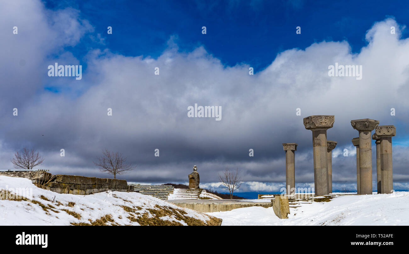 03 APRIL 2019, GEORGIA, TBILISI, Famous Didgori battle monument with ...