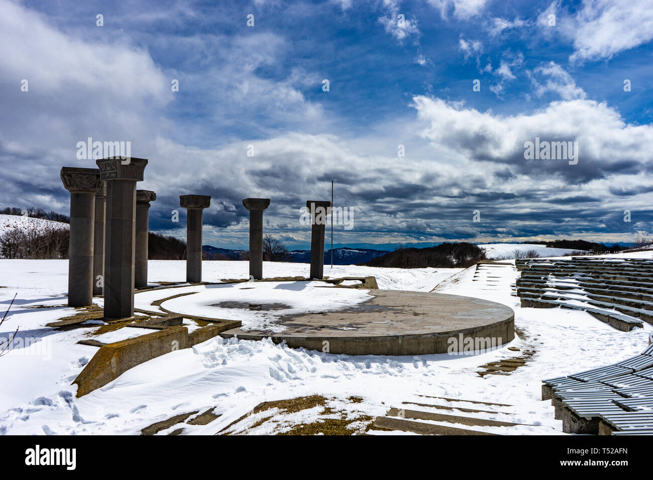 03 APRIL 2019, GEORGIA, TBILISI, Famous Didgori battle monument with ...
